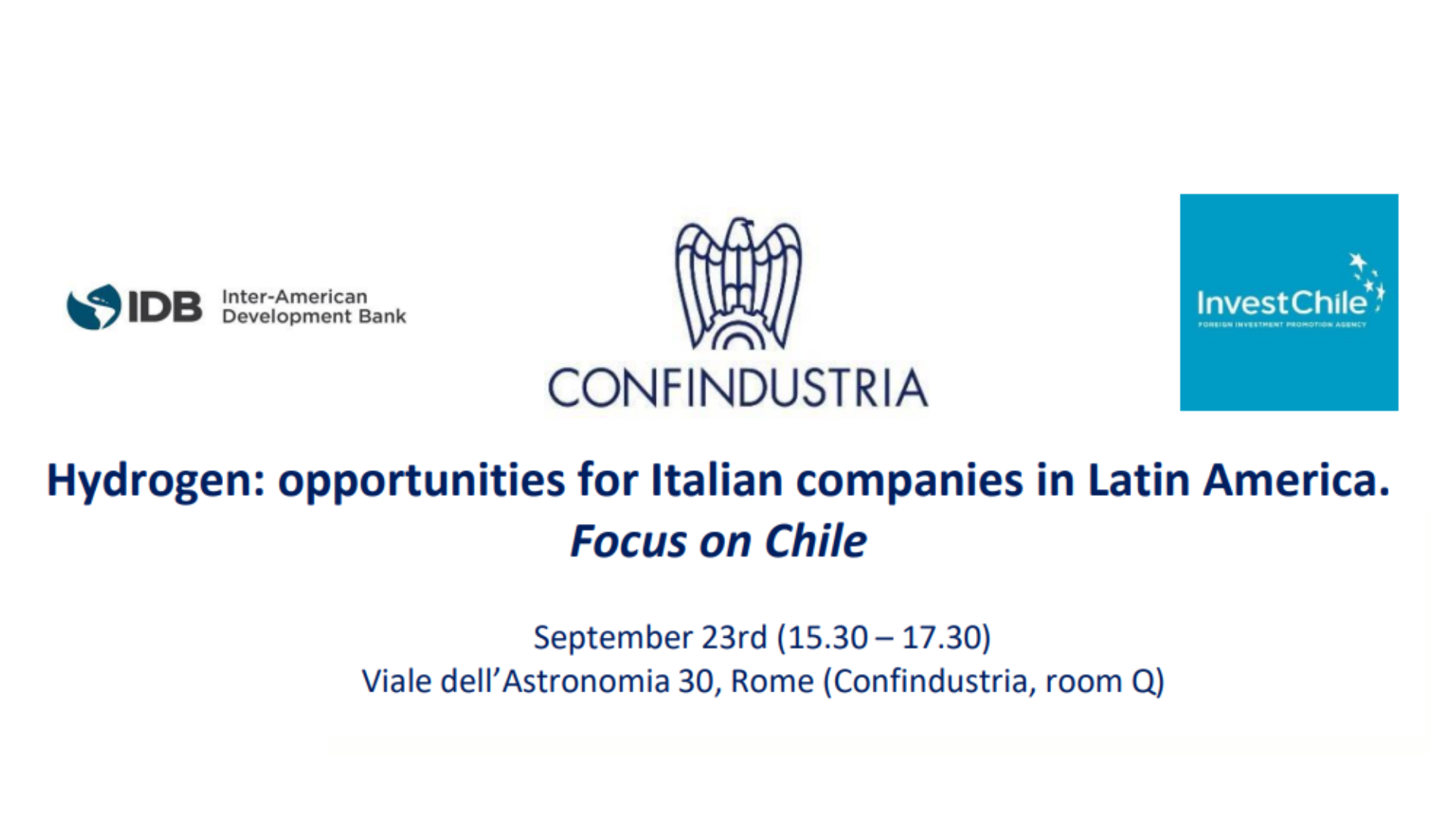 Eventi e Formazione | Eventi | Green Hydrogen: opportunities for Italian companies in Latin ...